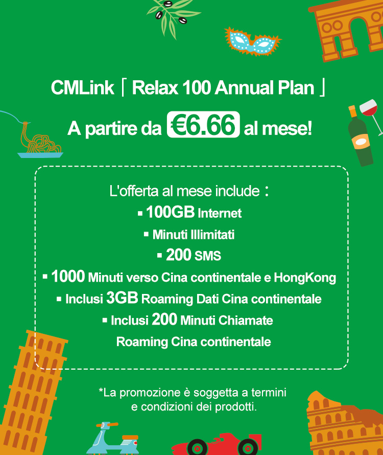CMLink | Sim per chiamate da Italia, Eu, China e HK