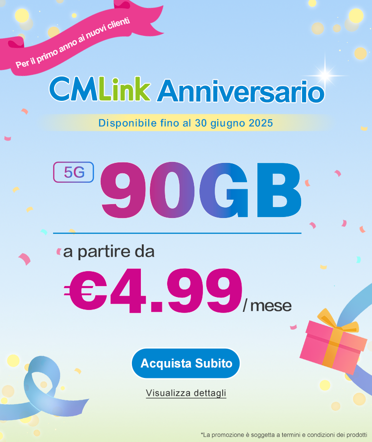 CMLink | Sim per chiamate da Italia, Eu, China e HK