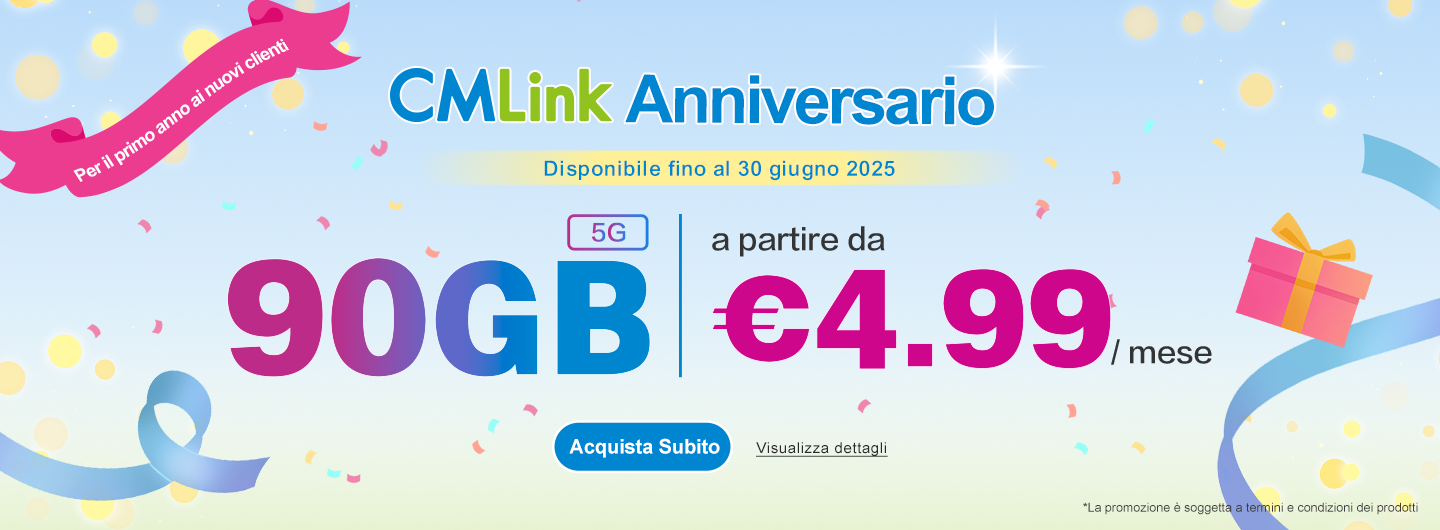 CMLink | Sim per chiamate da Italia, Eu, China e HK