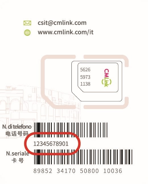 充值 | 意大利电话卡 | 中国移动CMLink